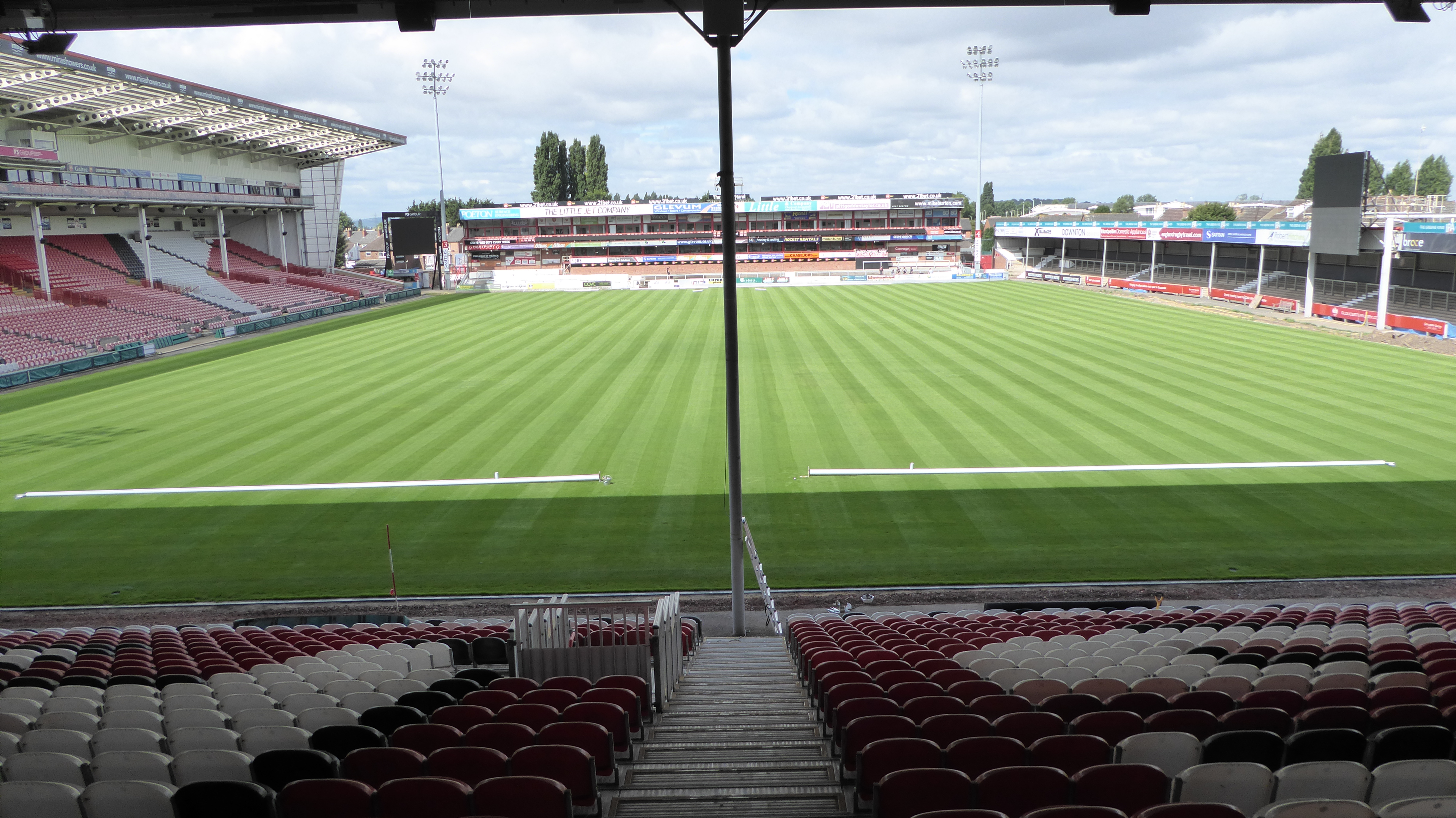 Day 78 - Tuesday 24 July - Erecting the posts and marking out the pitch ...